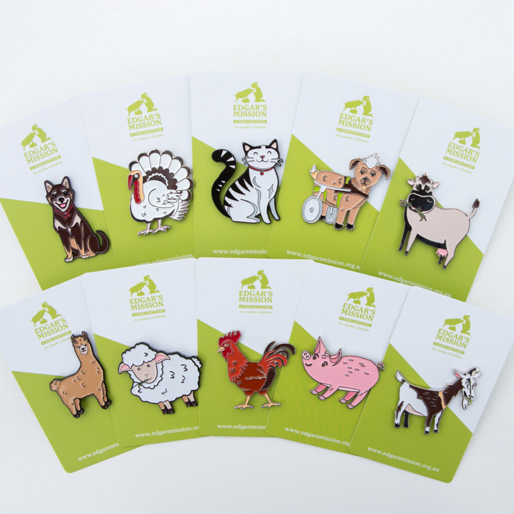 Animal Pins - Edgar's Mission Farm Sanctuary