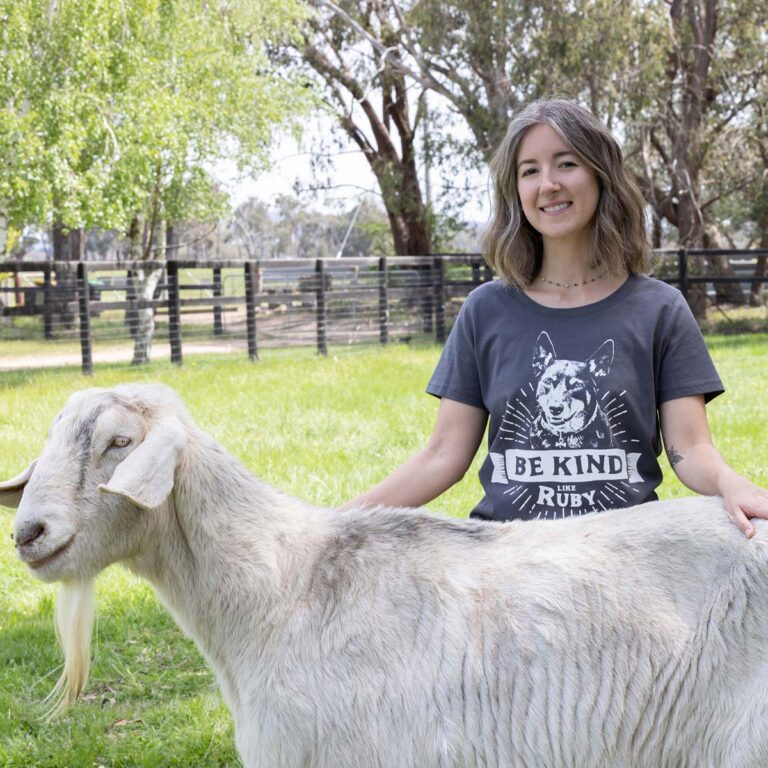Be Kind Like Ruby Fitted Tee 2025 - Edgar's Mission Farm Sanctuary