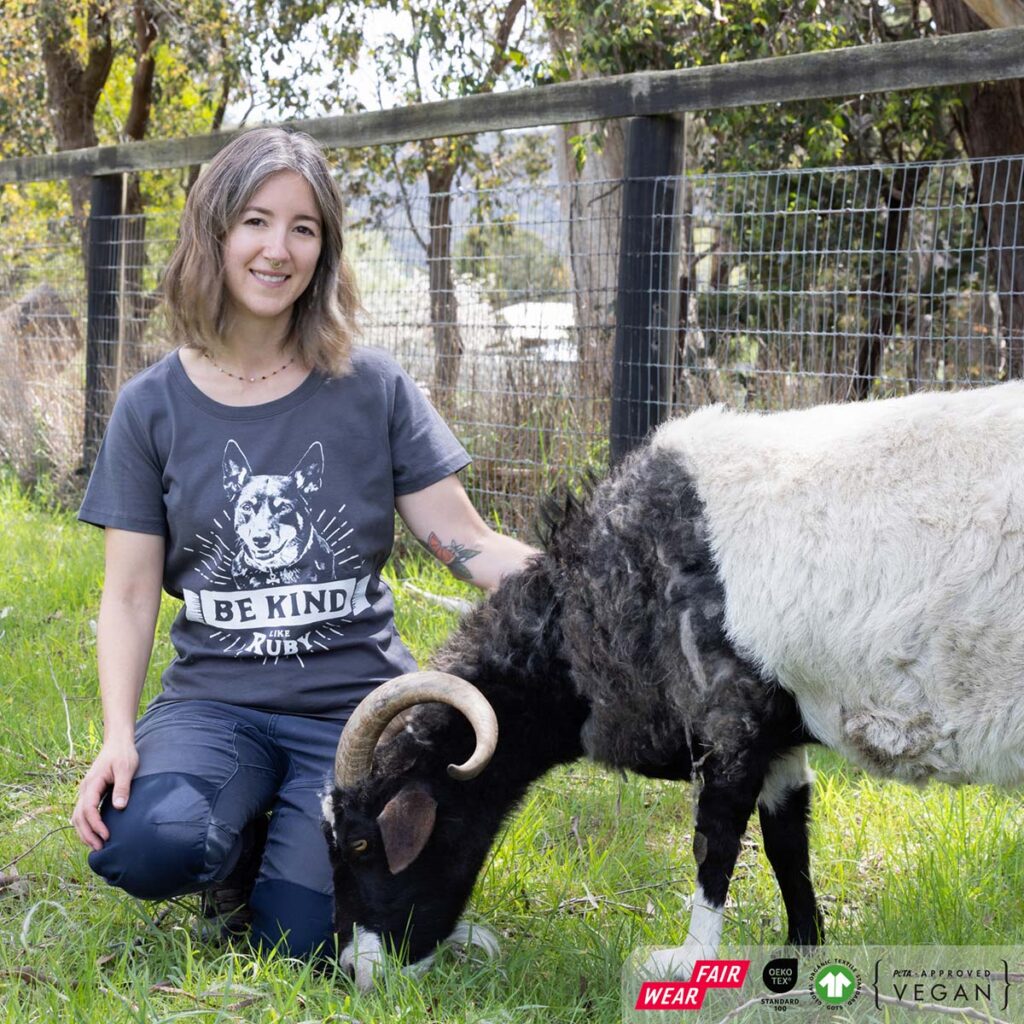Be Kind Like Ruby Fitted Tee 2025 - Edgar's Mission Farm Sanctuary